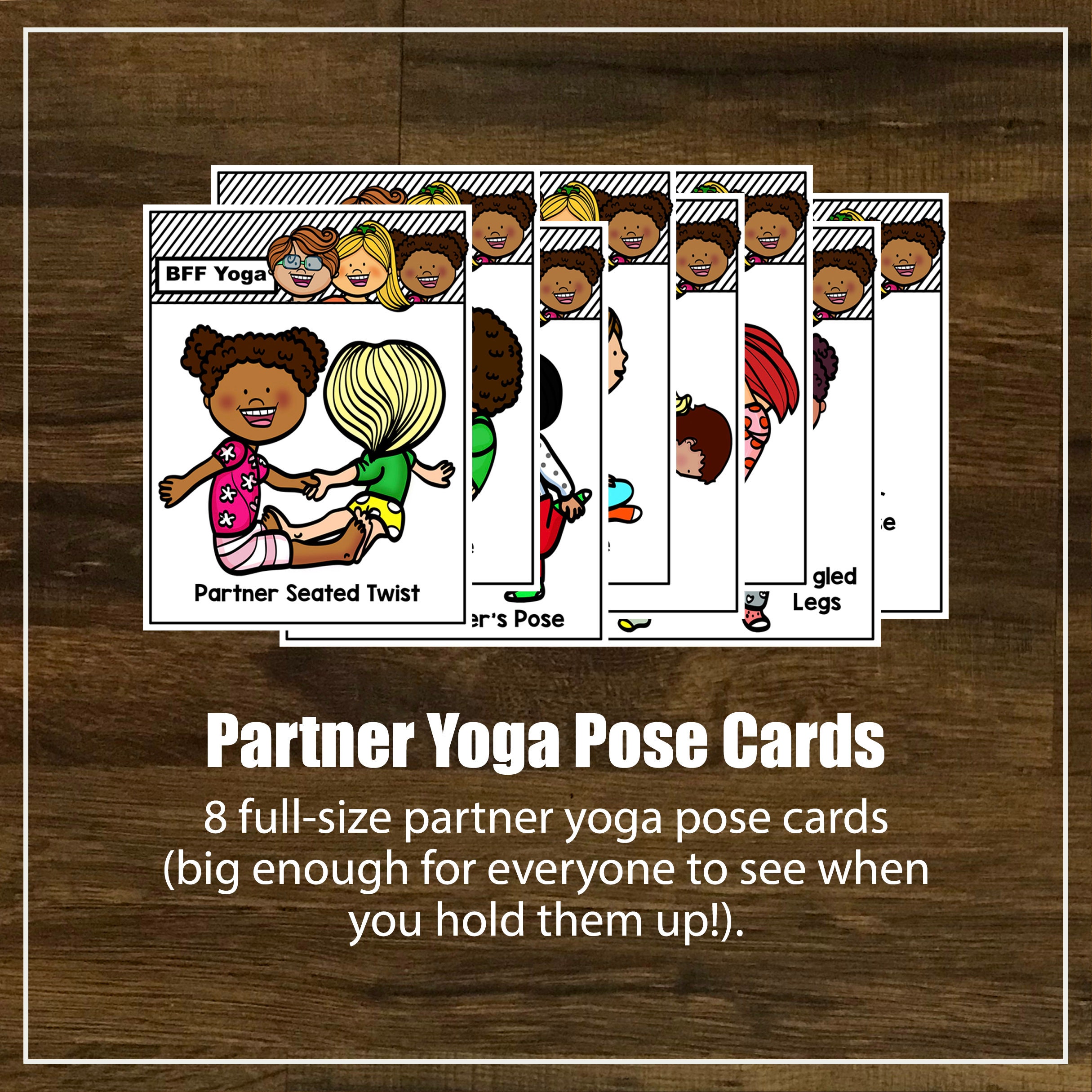 BFF Partner Yoga Lesson Plan Kit, Yoga Game, Mindfulness, Kids Yoga ...