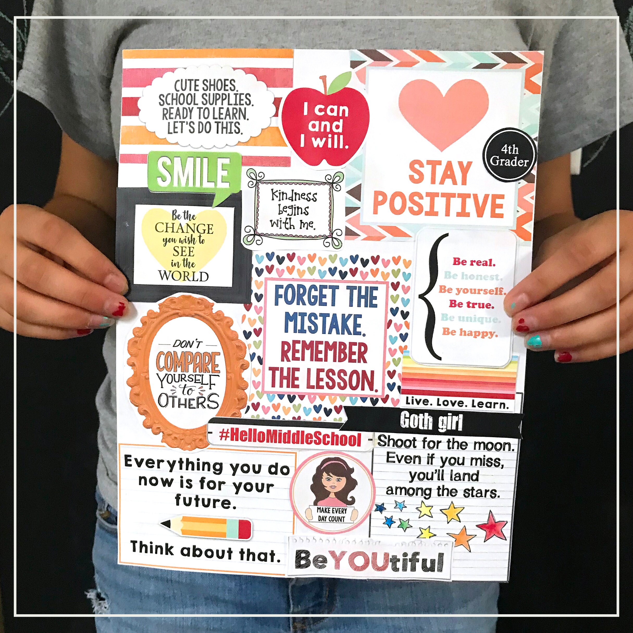 SCHOOL-THEMED Vision Board Printables, Affirmation Cards, Kids Yoga ...