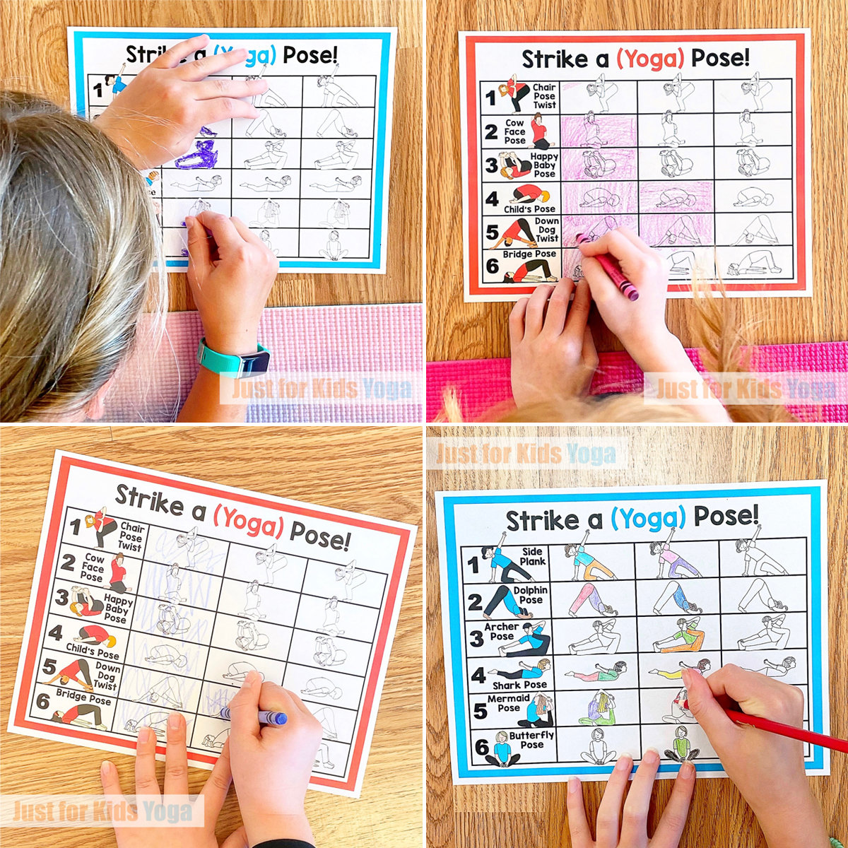 Tweens Version of Strike a Yoga Pose Dice Game, Yoga, Kids Yoga Class ...