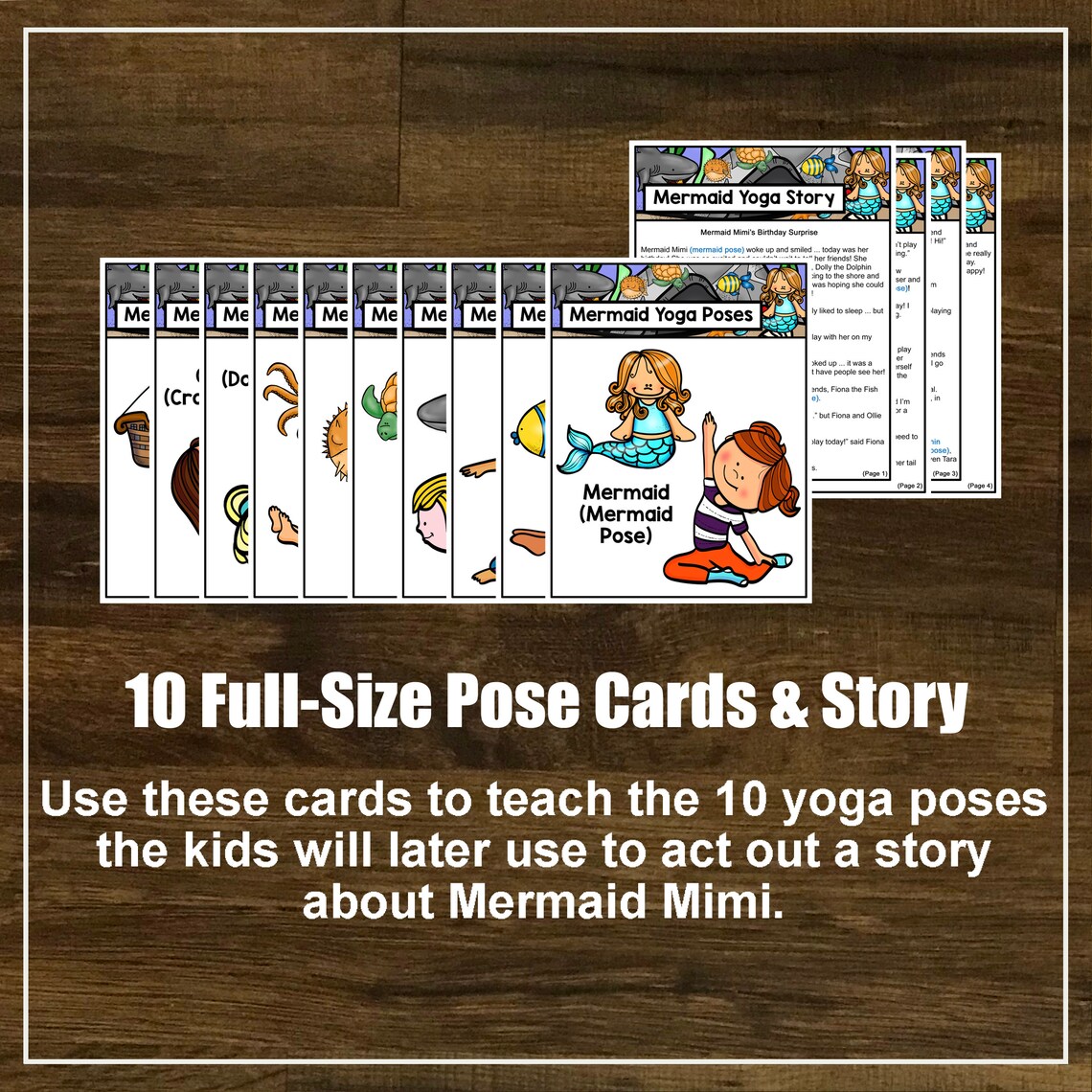 Mermaid Yoga Lesson Plan Kit, Adventure Story, Mindfulness, Kids Yoga ...