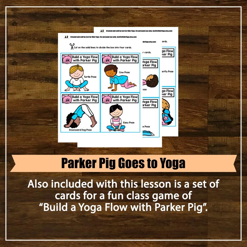 Pig Yoga Lesson Plan, Mini Book, Mindfulness, Kids Yoga Class, Physical ...