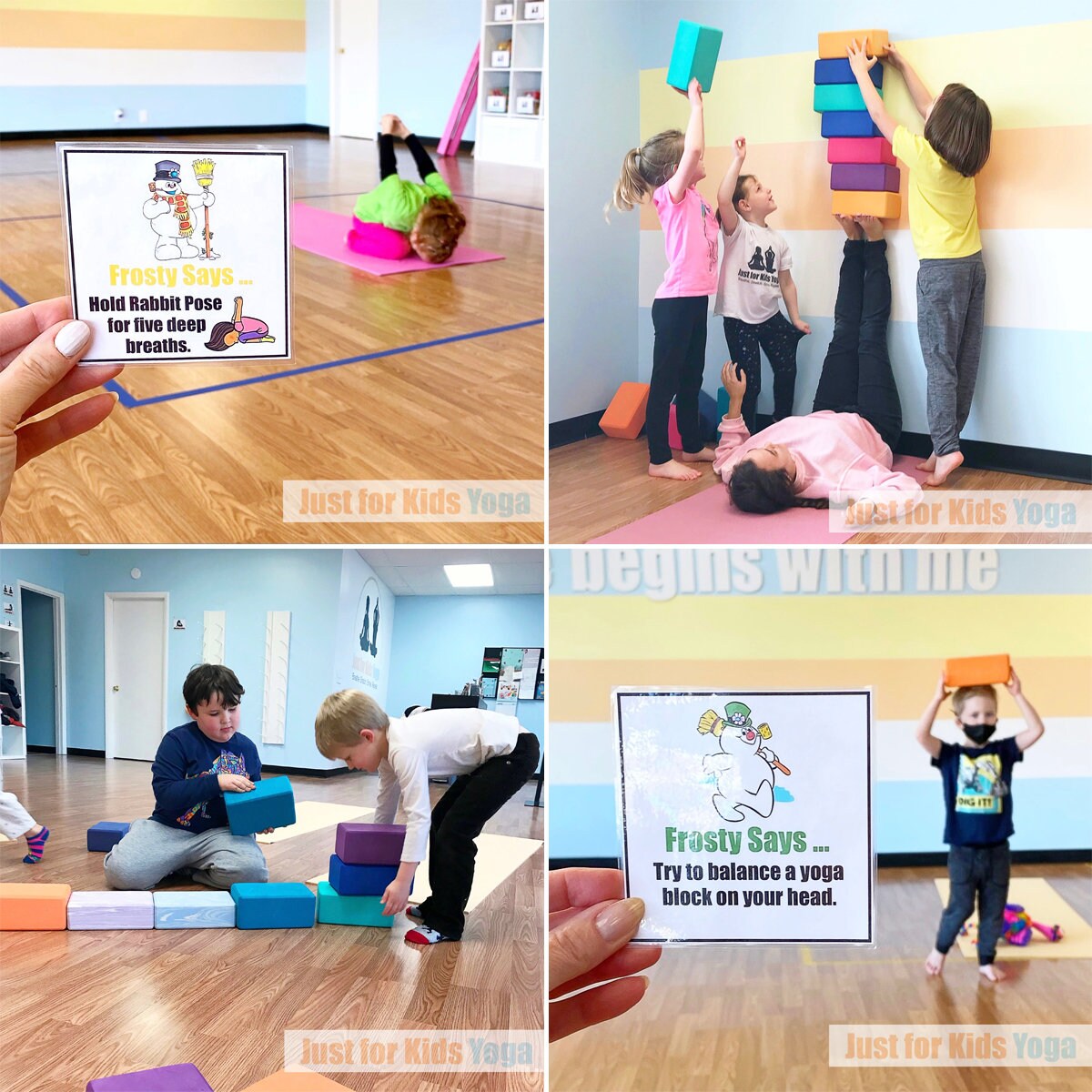 Frosty Says Activity Cards, 48 Task Cards, Mindfulness, Kids Yoga Class ...