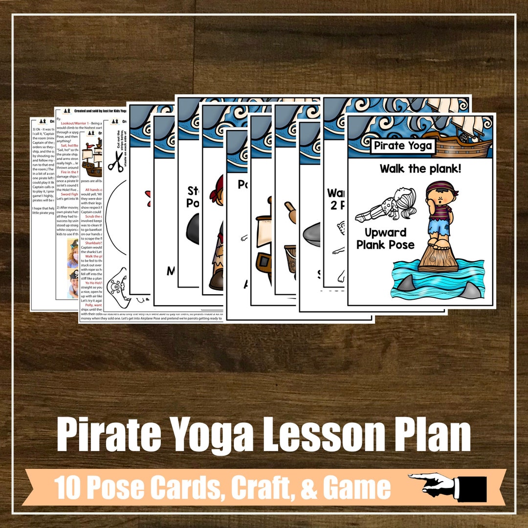 Pirate Yoga Lesson Plan Kit, Mindfulness, Kids Yoga Class, Homeschool ...