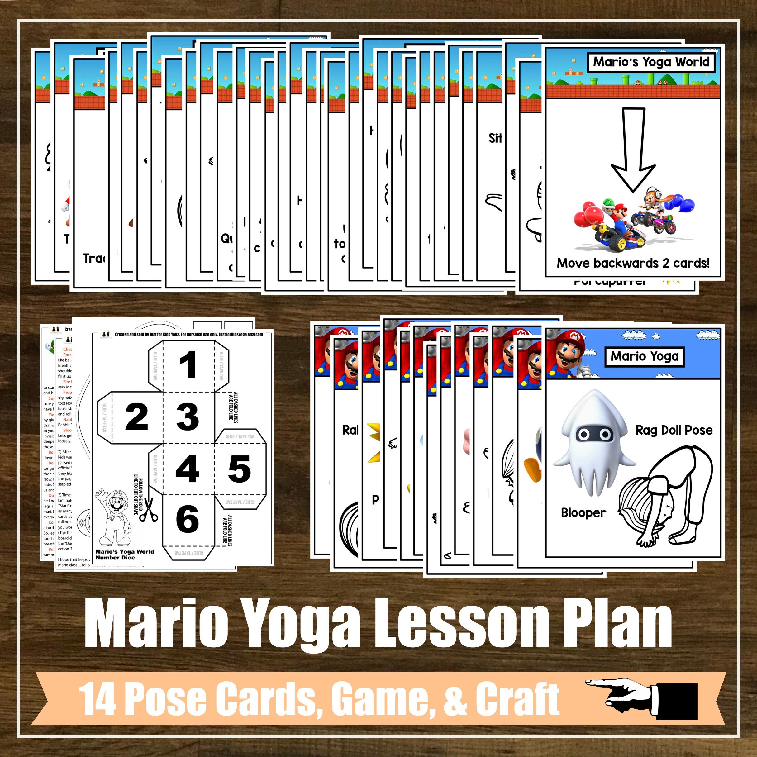 Mario Yoga Lesson Plan Kit, Mindfulness, Kids Yoga Class, Yoga Game ...