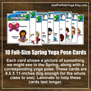 Spring Yoga Lesson Plan Kit, Cube Game, Flap Books, Mindfulness, Kids ...