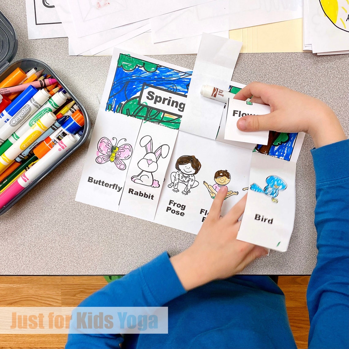 Spring Yoga Lesson Plan Kit Cube Game Flap Books - Etsy
