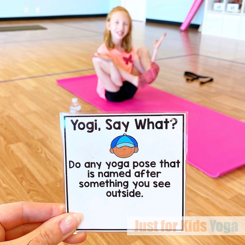 Set of 40 Fun "yogi Say What?" Activity Cards, Task Cards, Yoga ...