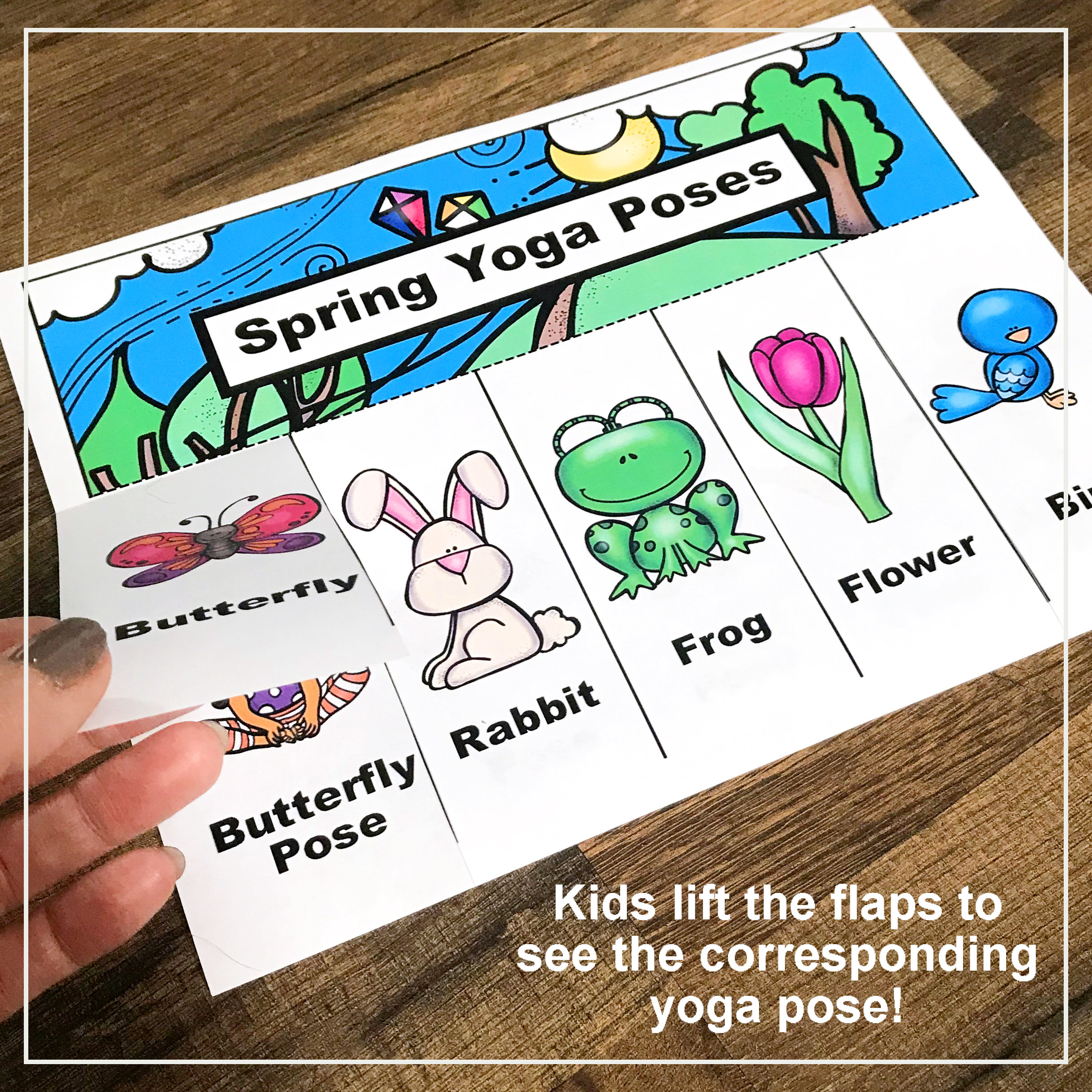 Spring Yoga Lesson Plan Kit, Cube Game, Flap Books, Mindfulness, Kids ...