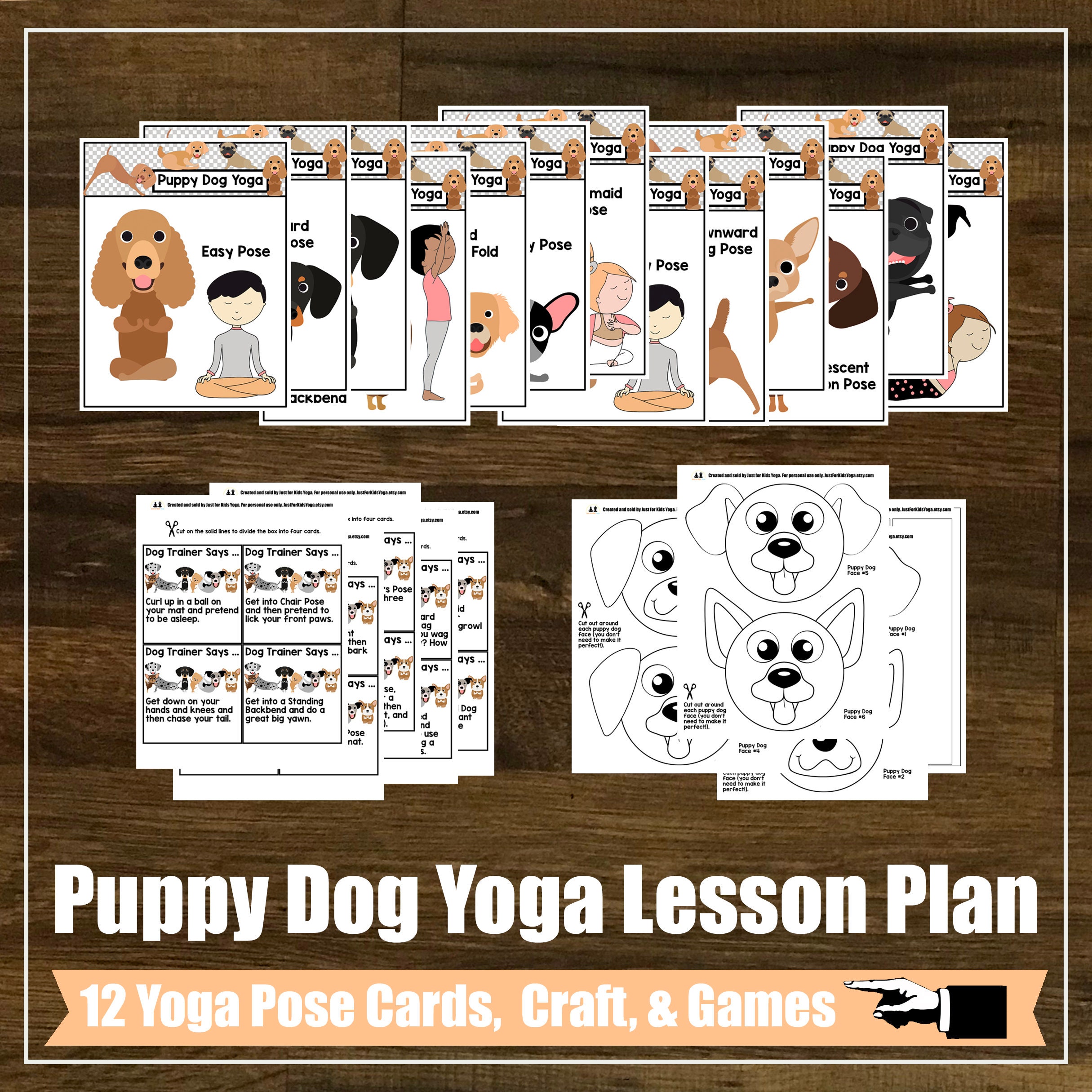 Puppy Dog Yoga Lesson Plan Kit, Animal Yoga, Pets, Mindfulness, Kids ...