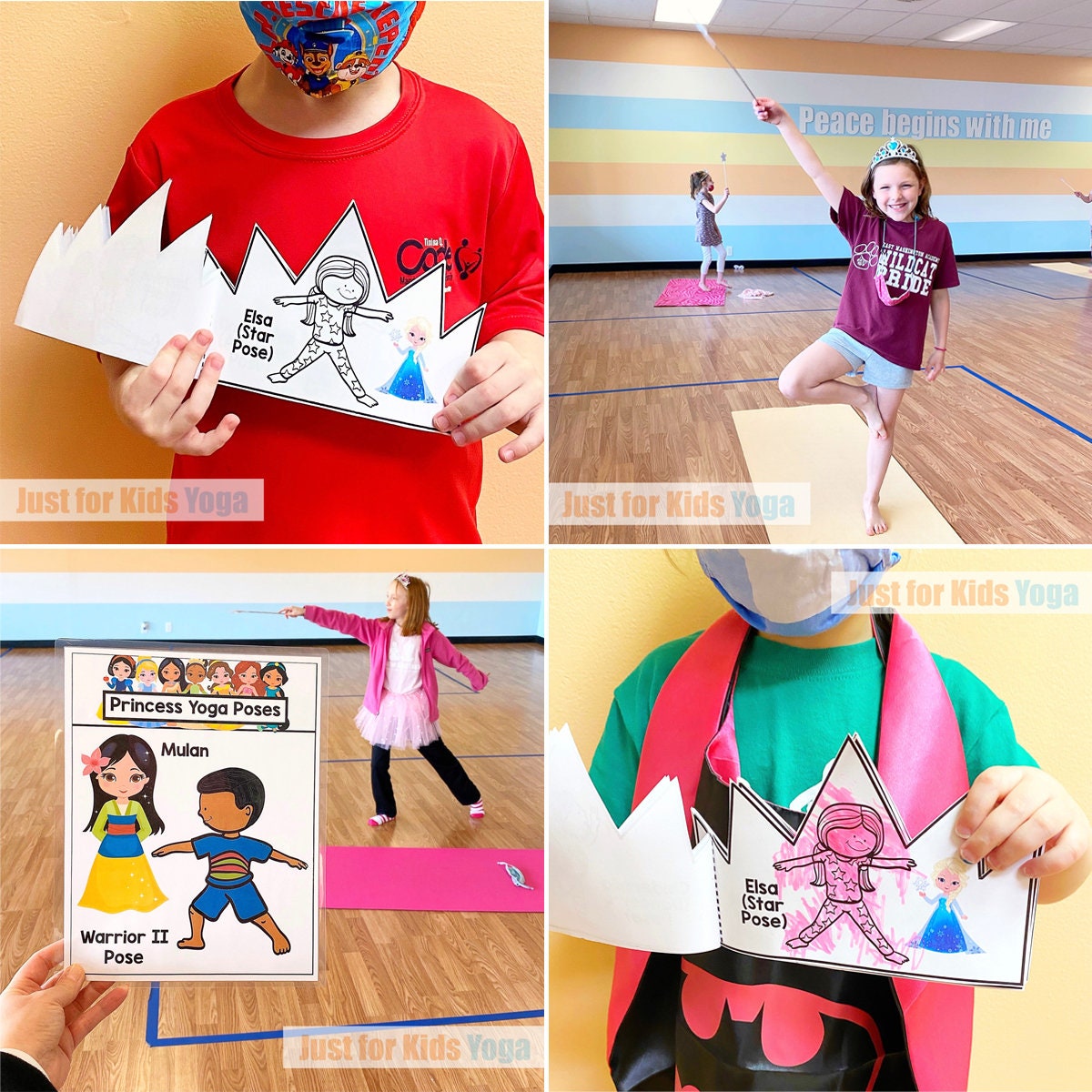 Princess Yoga Lesson Plan Kit, Yoga Game, Mindfulness, Kids Yoga Class ...