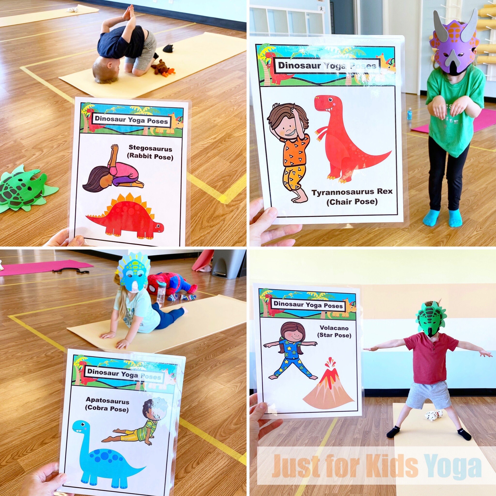 Dinosaur Yoga Lesson Plan Kit, Adventure Story, Board Game, Art Project ...