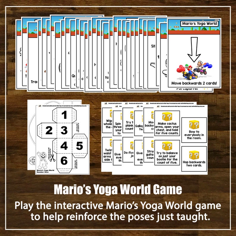 Mario Yoga Lesson Plan Kit, Mindfulness, Kids Yoga Class, Yoga Game ...