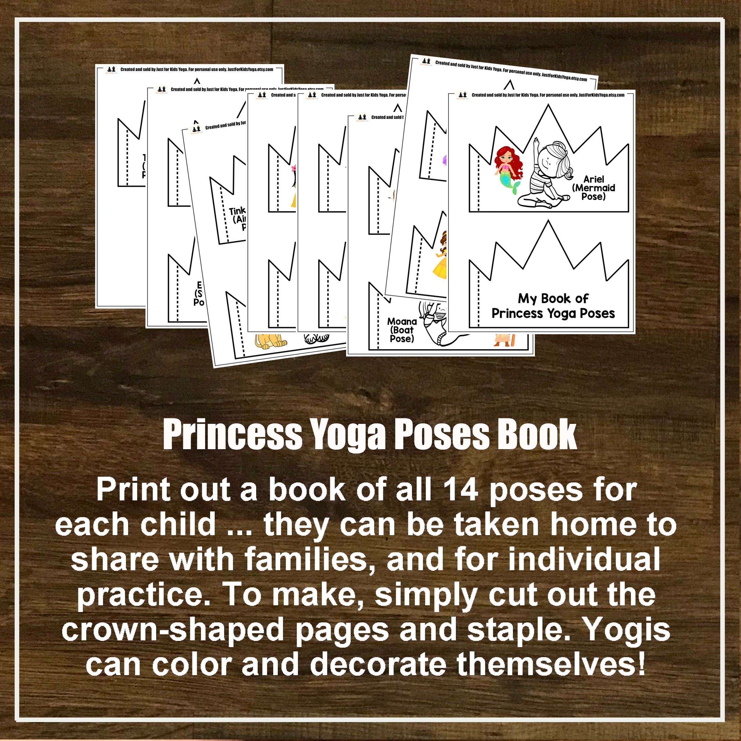 Princess Yoga Lesson Plan Kit, Yoga Game, Mindfulness, Kids Yoga Class ...