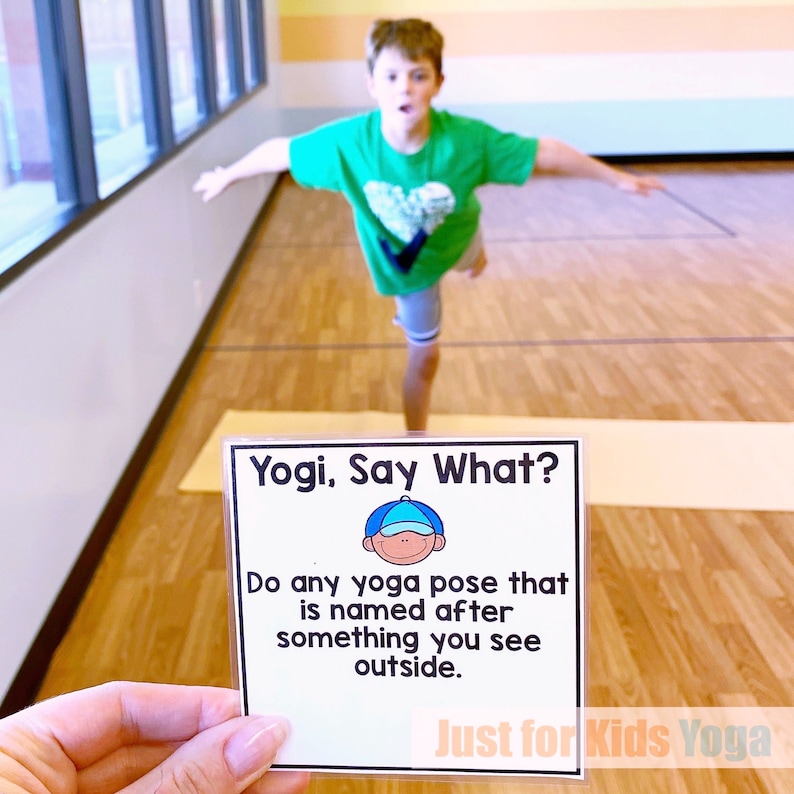 Set of 40 Fun "yogi Say What?" Activity Cards, Task Cards, Yoga ...