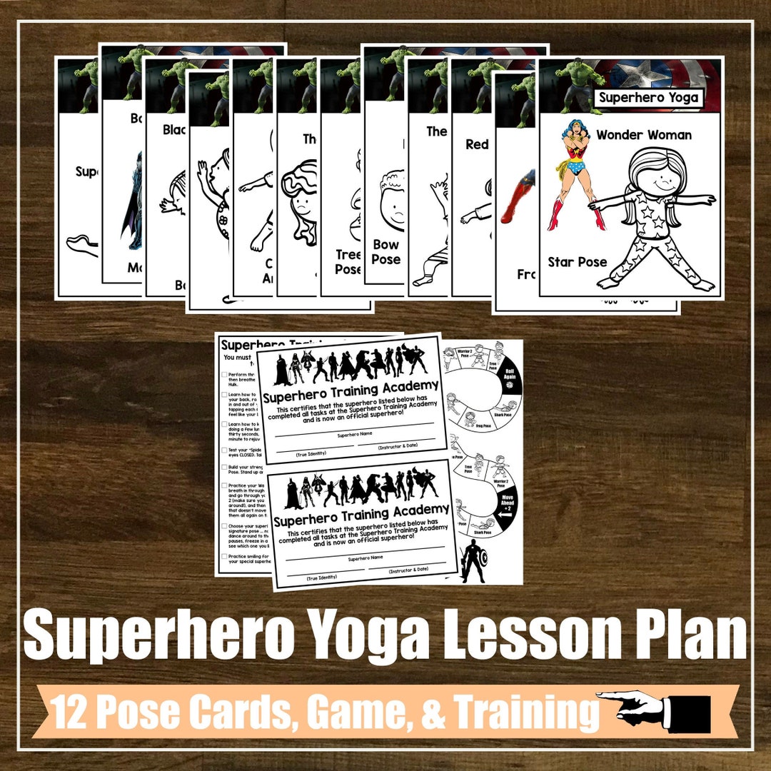Superhero Yoga Lesson Plan Kit, Adventure Story, Mindfulness, Kids Yoga ...