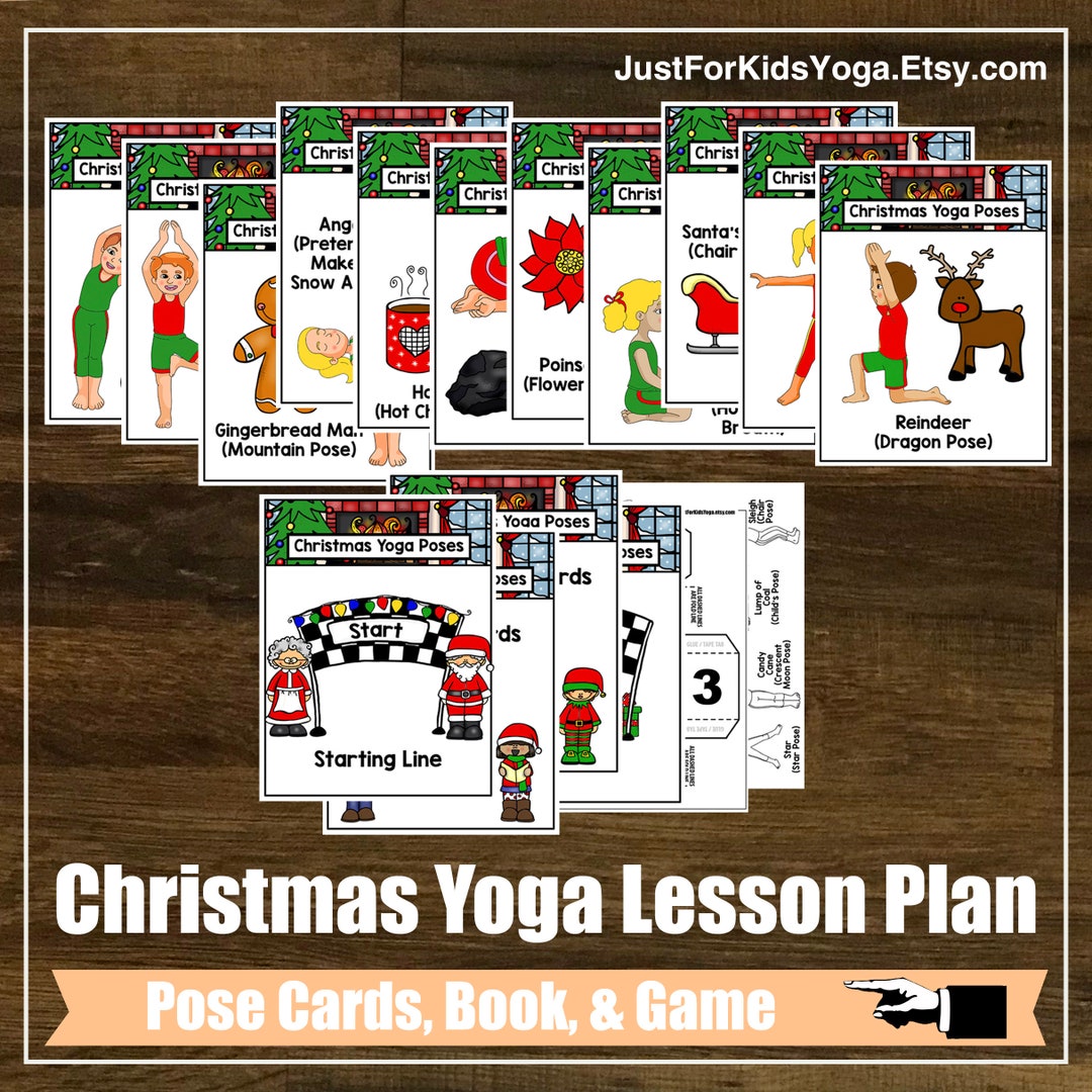 Christmas Yoga Lesson Plan Kit, Holiday, Mindfulness, Kids Yoga Class ...