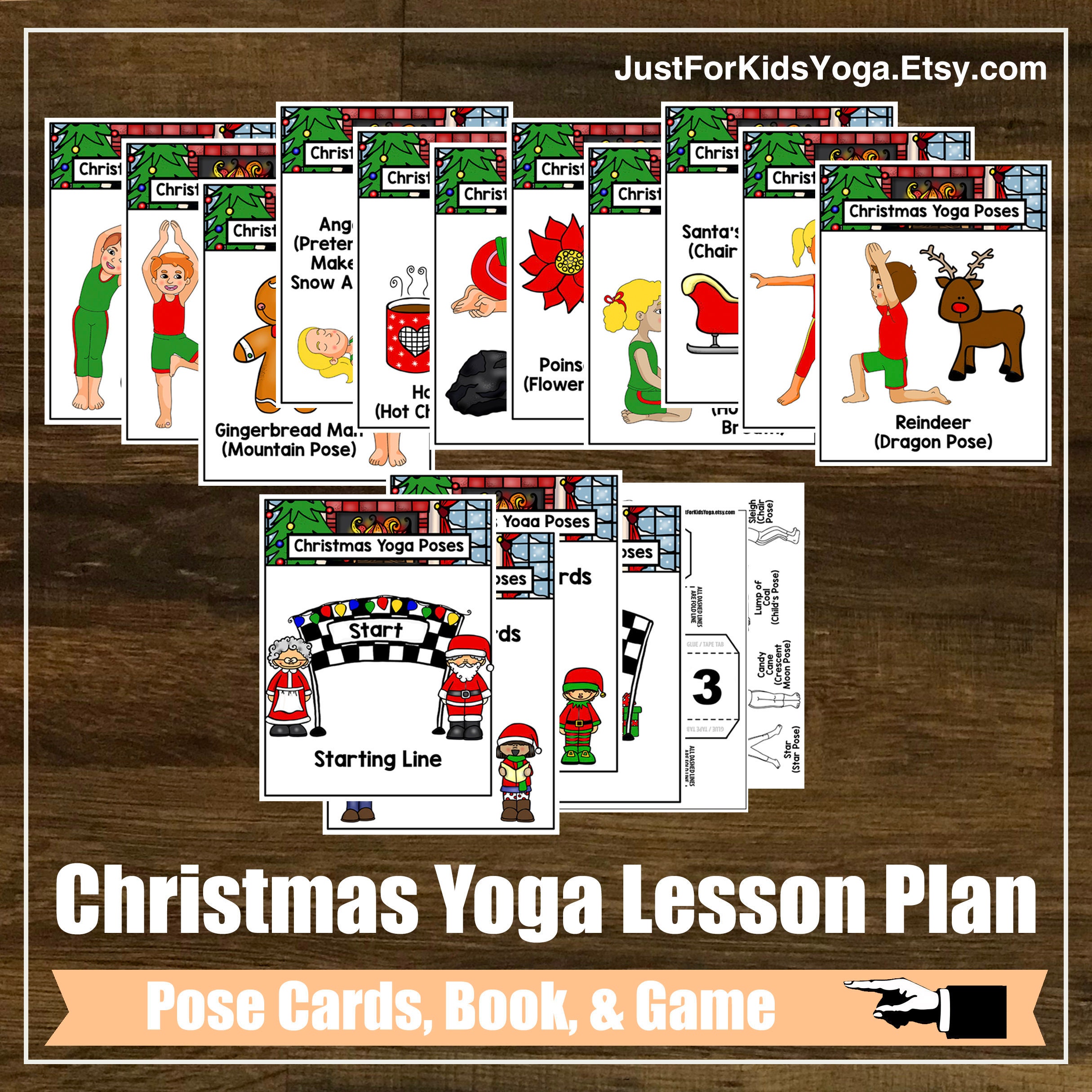Christmas Yoga Lesson Plan Kit, Holiday, Mindfulness, Kids Yoga Class ...