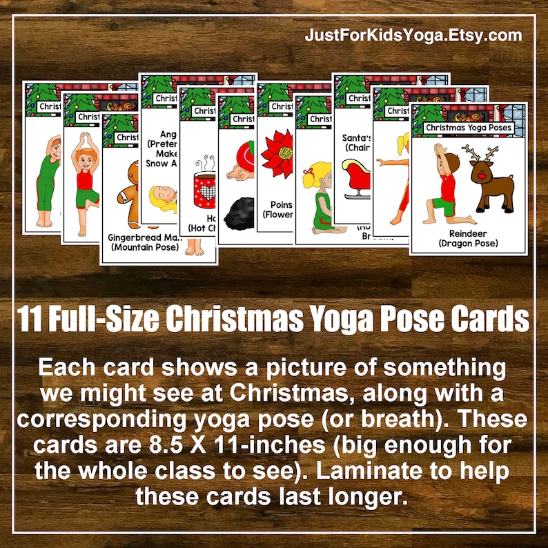 Christmas Yoga Lesson Plan Kit, Holiday, Mindfulness, Kids Yoga Class ...