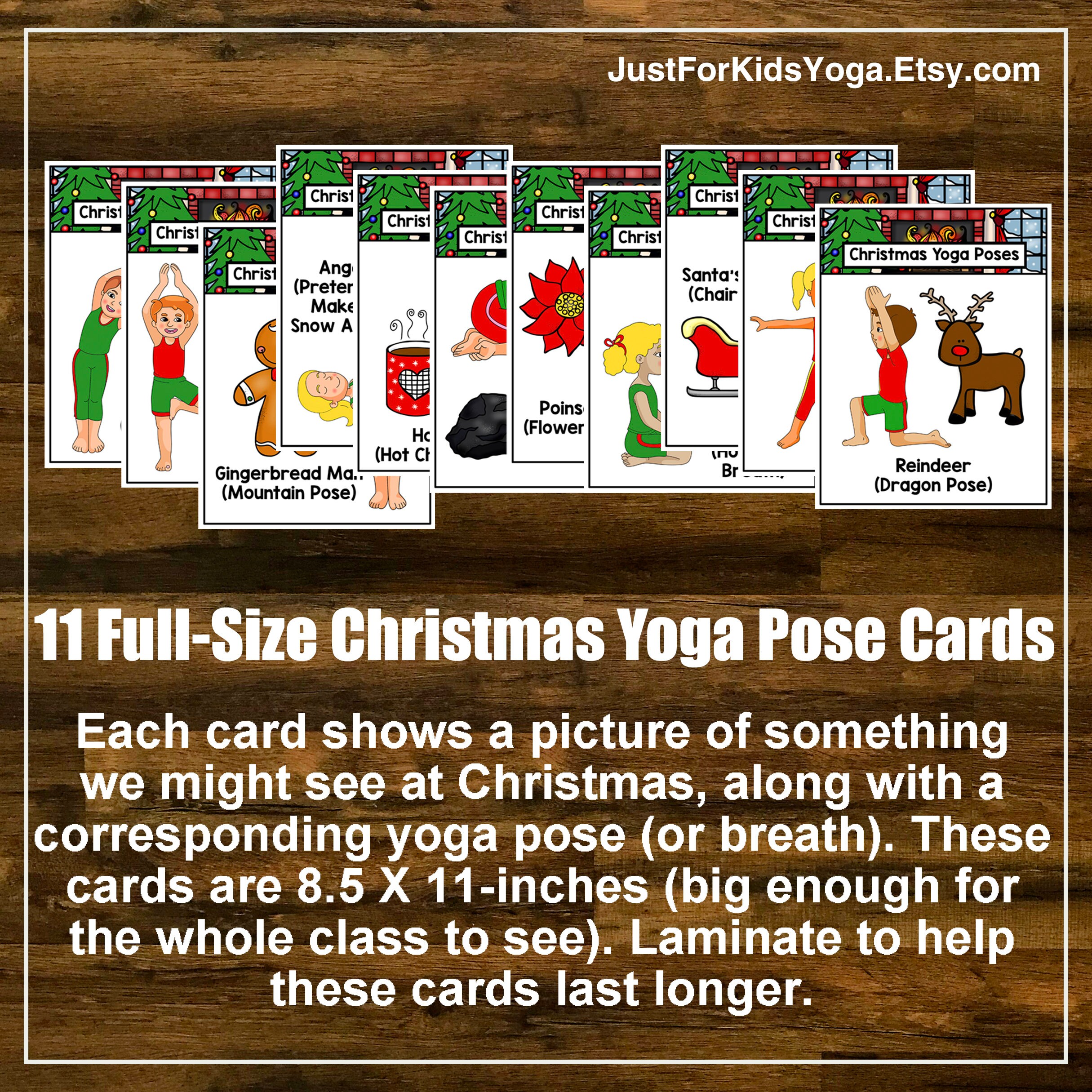 Christmas Yoga Lesson Plan Kit, Holiday, Mindfulness, Kids Yoga Class ...