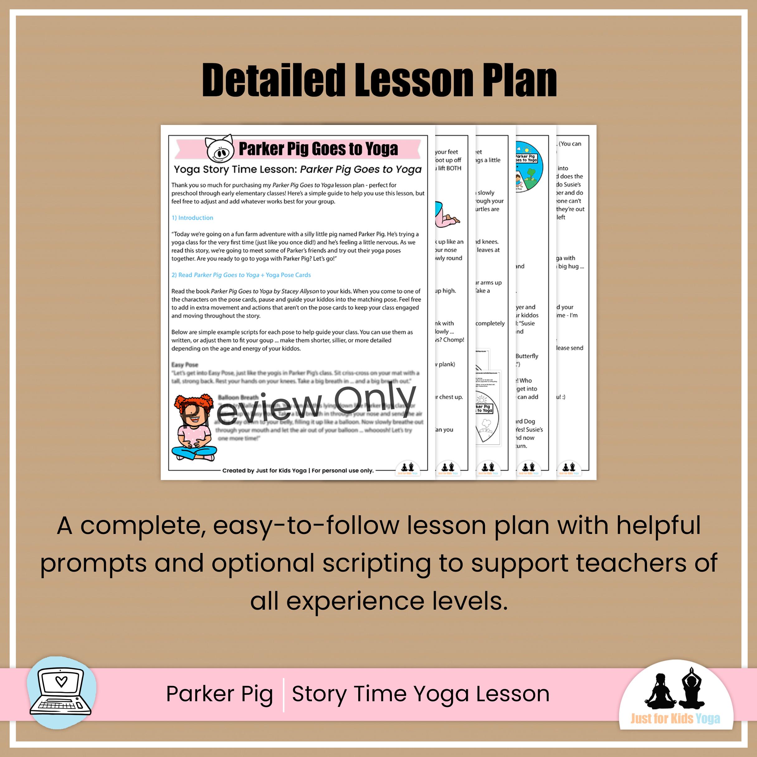 Parker Pig Goes to Yoga | Kids Yoga Story Time Lesson Plan | Farm Yoga ...
