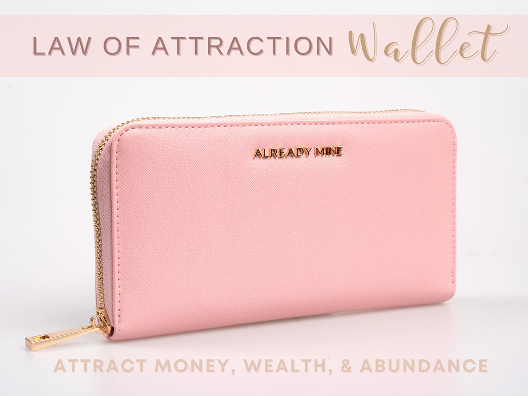 Pink Minimalist Wallet Long Womens Wallet Vegan Leather - Etsy