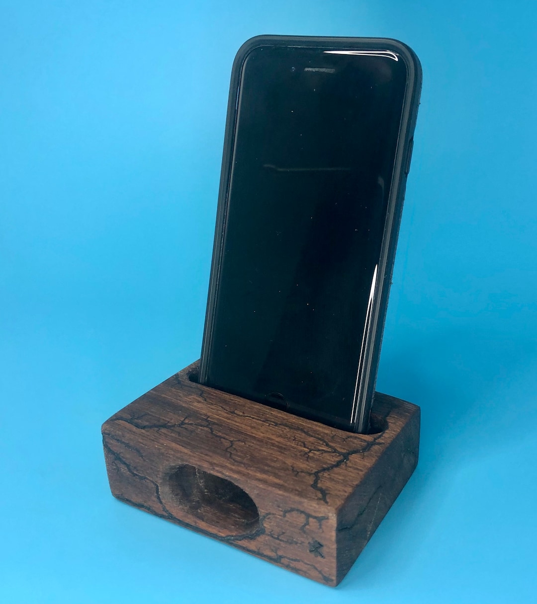Phone Holder Speaker Amplifier, Lightning Design Walnut - Etsy