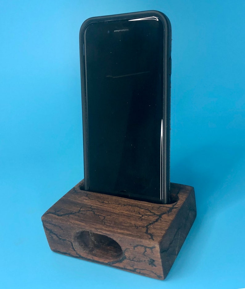 Phone Holder Speaker Amplifier Lightning Design Walnut | Etsy