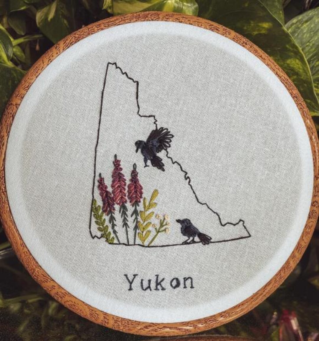 HAND DRAWN Embroidery Template/ Yukon/ Embroidery/ Embroidery Design ...