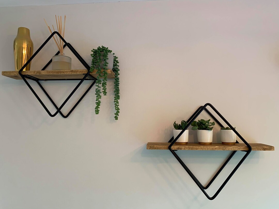 Custom Mini Diamond Shelf - SINGLE Diamond Shelf, Geometric Floating ...