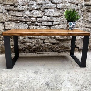 Handmade Rustic Coffee Table Desk Modern Table Reclaimed Wood Square ...