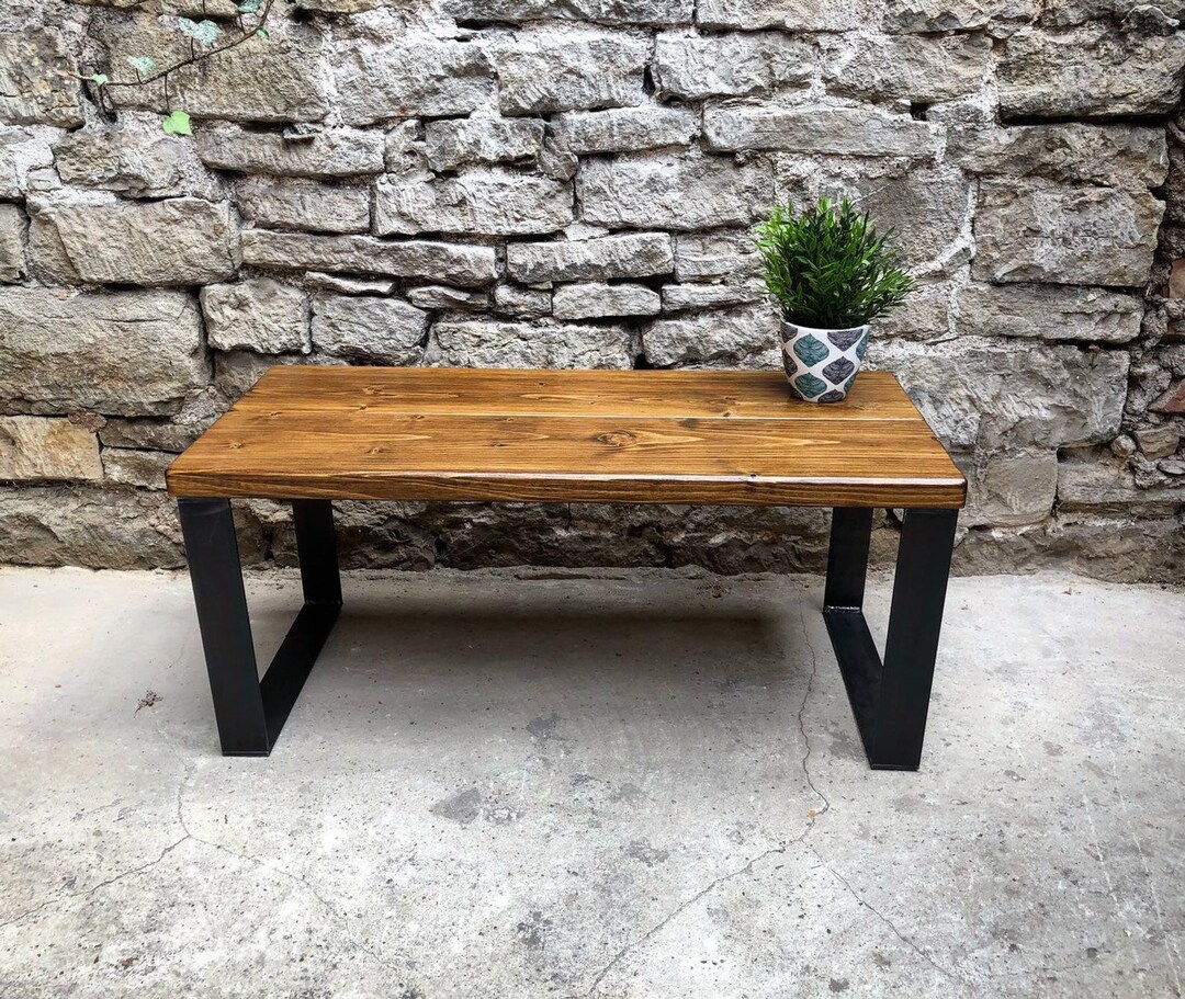 Handmade Rustic Coffee Table Desk Modern Table Reclaimed Wood Square ...