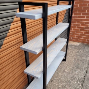 Reclaimed Wood Shelving Unit: Rustic Industrial Bookcase - Etsy UK
