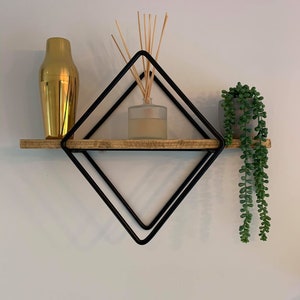 Custom Mini Diamond Shelf - SINGLE Diamond Shelf, Geometric Floating ...