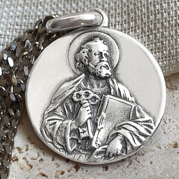 Antique St Peter Medal - Etsy