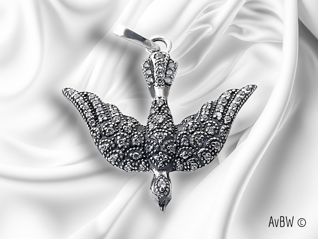 Pendant Holy Spirit, Spiritus Sanctus, Sterling Silver Medal ...