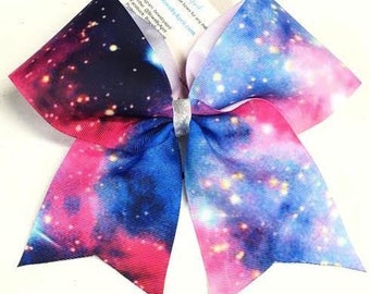 Galaxy cheer bows | Etsy
