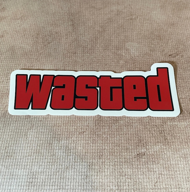 Wasted Sticker - Etsy