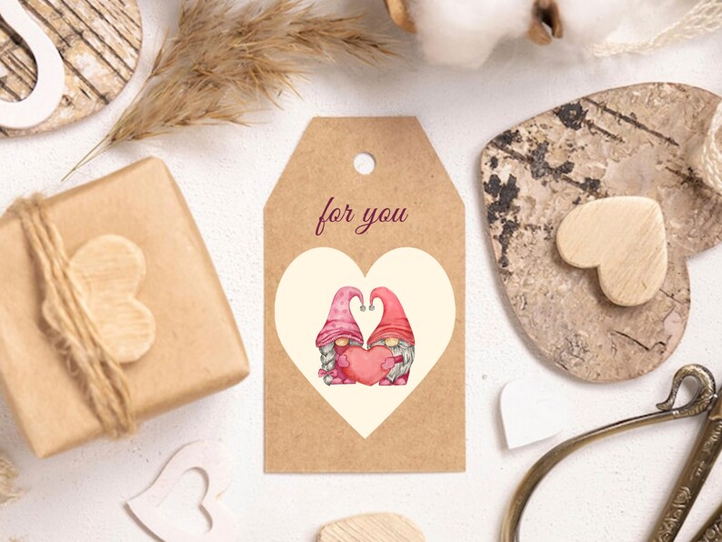 Valentine Gnomes PNG Clipart Watercolor Valentine's Day - Etsy