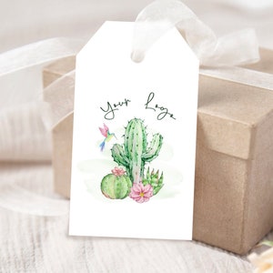 Watercolor Cactus Logo Floral Custom Logo Desert Boutique Watermark ...