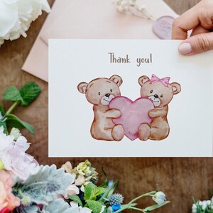 Watercolor Teddy Bear Valentines Day Clipart | Little Bears Png | Heart ...
