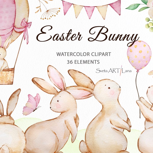 Bunny Clipart - Etsy