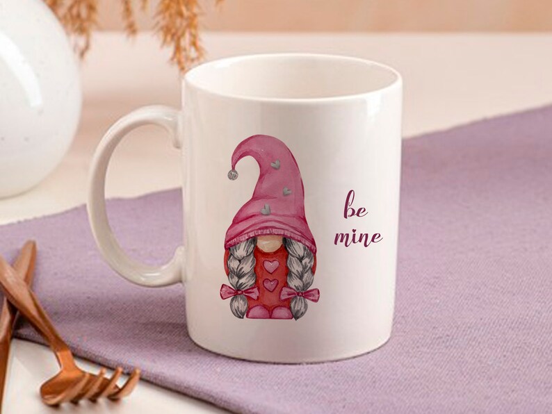 Valentine Gnomes PNG Clipart Watercolor Valentine's Day - Etsy