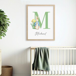 Peter Rabbit Green Alphabet Clipart | Watercolor Cute Bunny PNG | Peter ...
