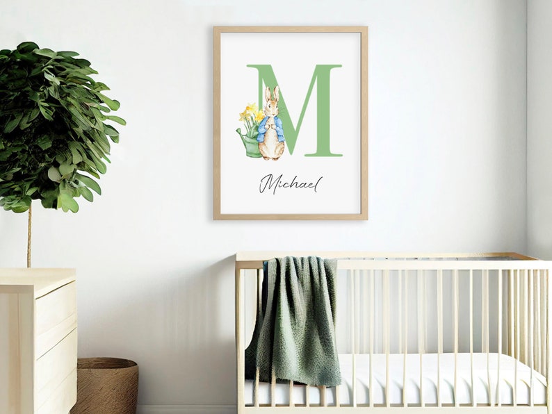 Peter Rabbit Green Alphabet Clipart | Watercolor Cute Bunny PNG | Peter ...
