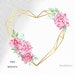 Watercolor Heart Valentine Wreath Boho Clipart, Valentines Day Frame ...