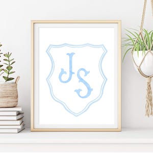 Watercolor Vintage Blue Letters | Monogram Alphabet Clipart | Wedding ...