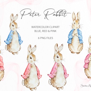 Watercolor Peter Rabbit Clipart PNG Beatrix Potter Transparent Art ...