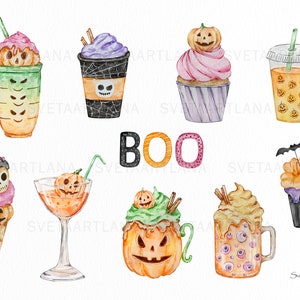Watercolor Halloween Candy Clipart | Halloween Party Clip Art | Sweets ...