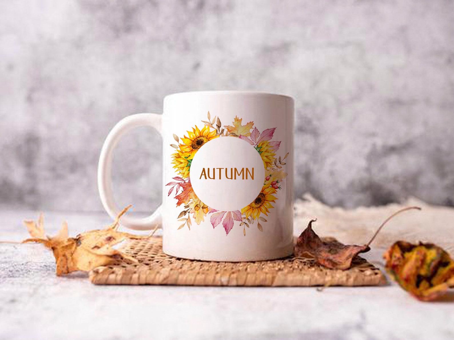 Sunflower Gold Frame Autumn Clipart Fall Pumpkin Watercolor - Etsy