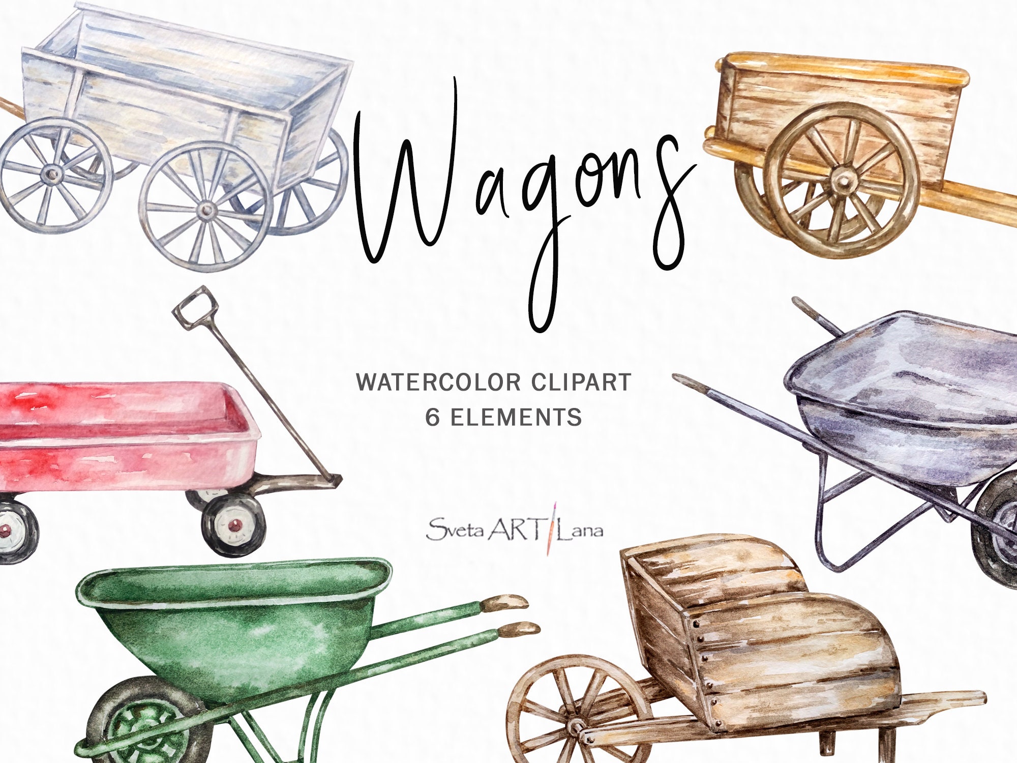 Mormon Hand Cart Clipart Template